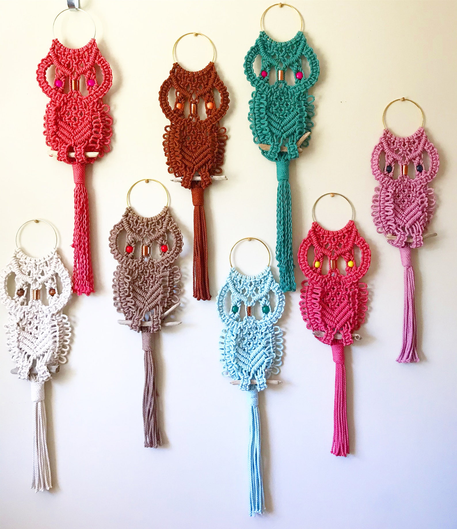 Macrame Owl Pattern Macrame Owl Wall Hanging Macrame Owl - Etsy
