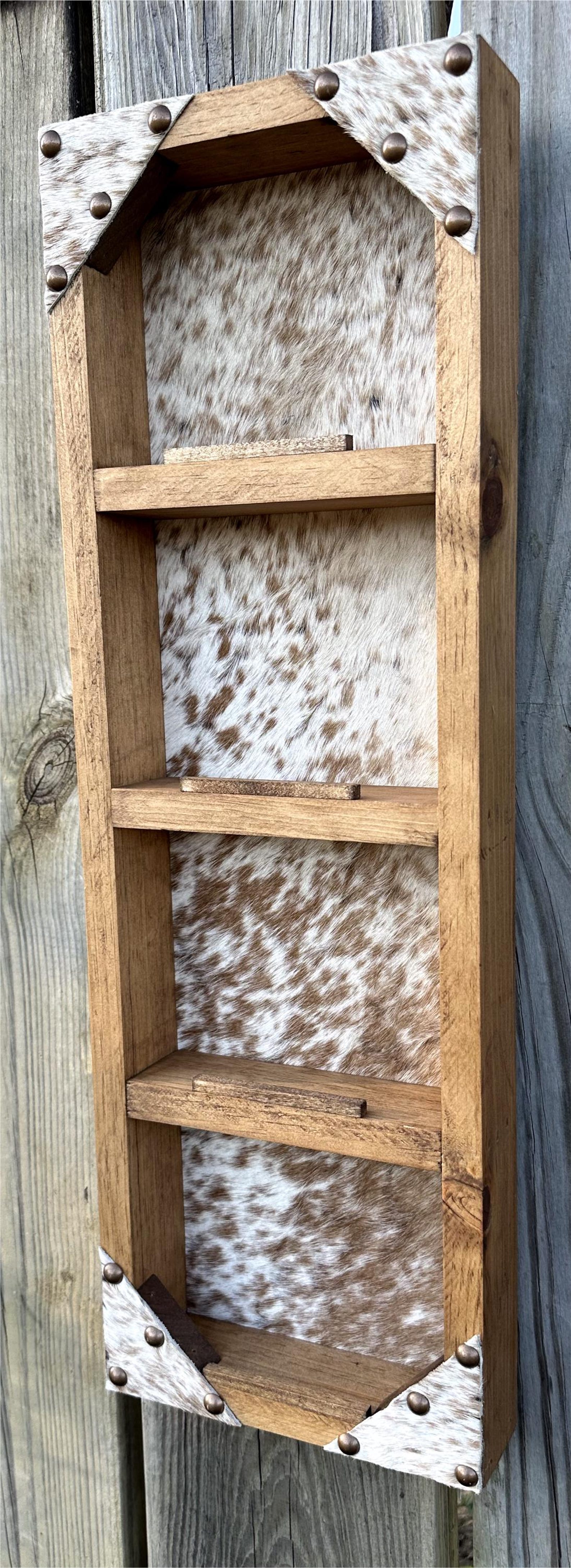 Trophy Buckle Case Holds Four Red and White Speckled Cowhide - Etsy