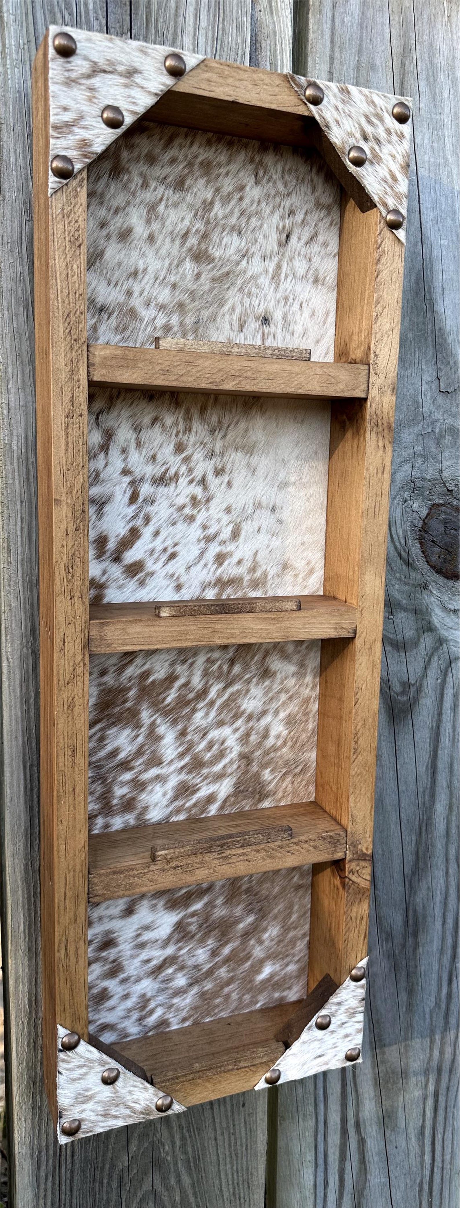 Trophy Buckle Case Holds Four Red and White Speckled Cowhide - Etsy