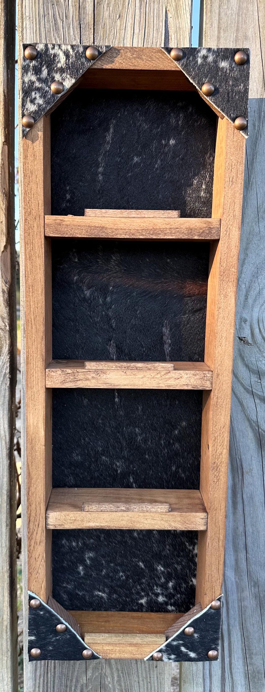 Trophy Buckle Case Black and White Speckled Cowhide Holds 4 Buckles - Etsy