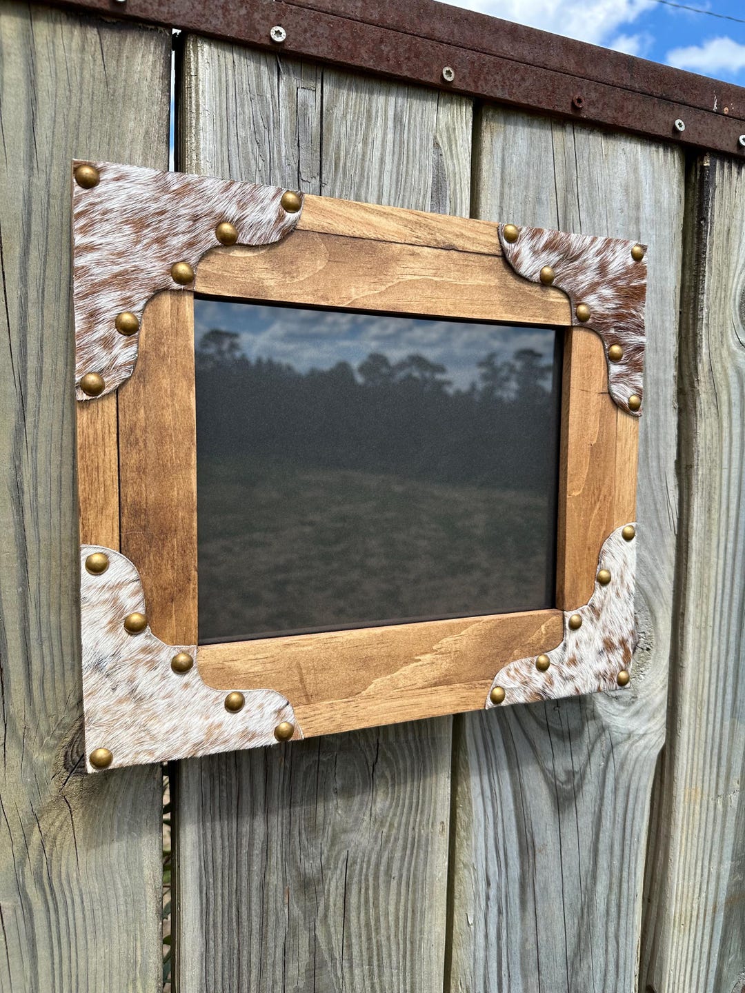 Red and White Salt and Pepper Cowhide 8x10 Picture Frame - Etsy