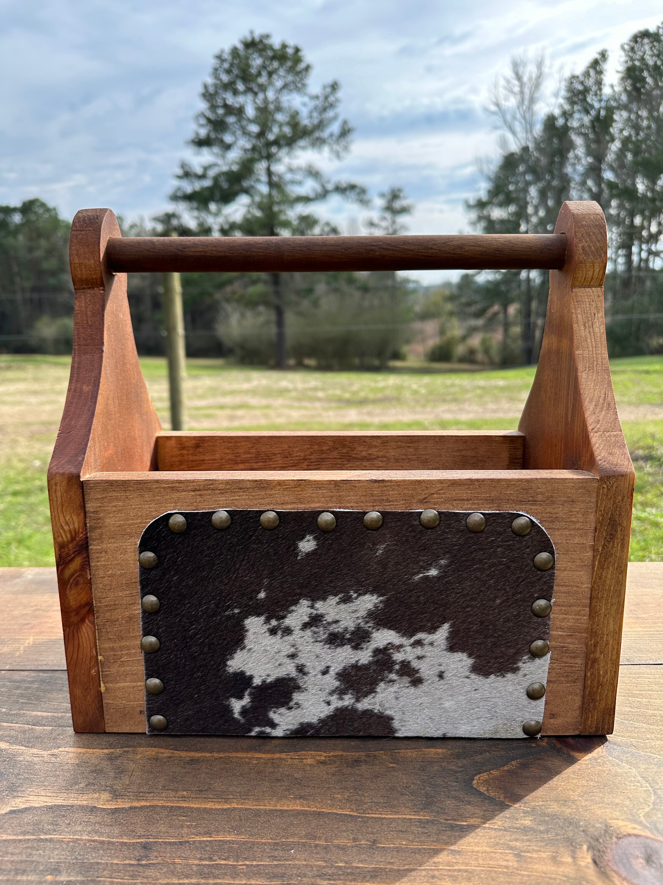 Grooming Caddy Cowhide Sides - Etsy