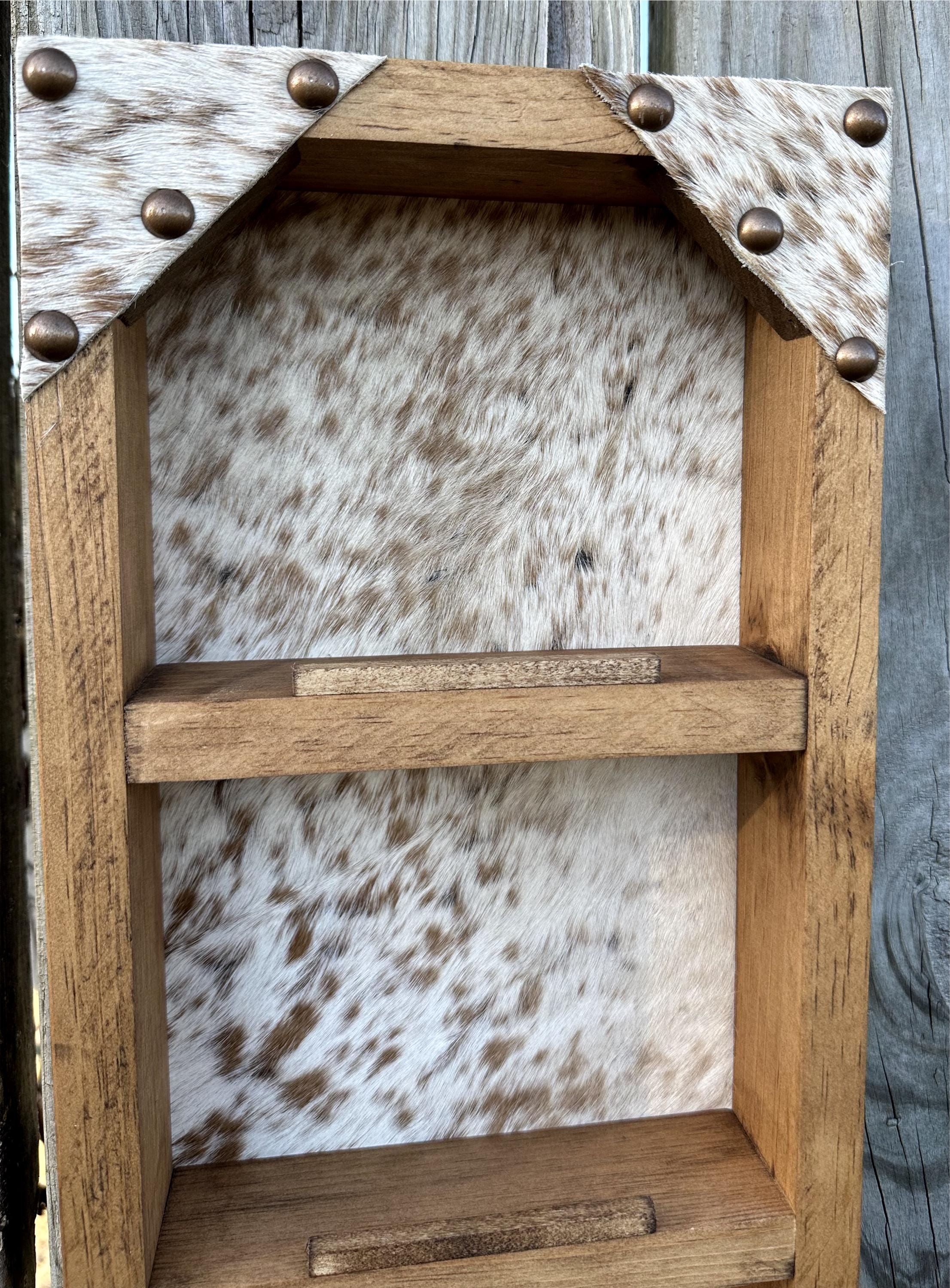 Trophy Buckle Case Holds Four Red and White Speckled Cowhide - Etsy