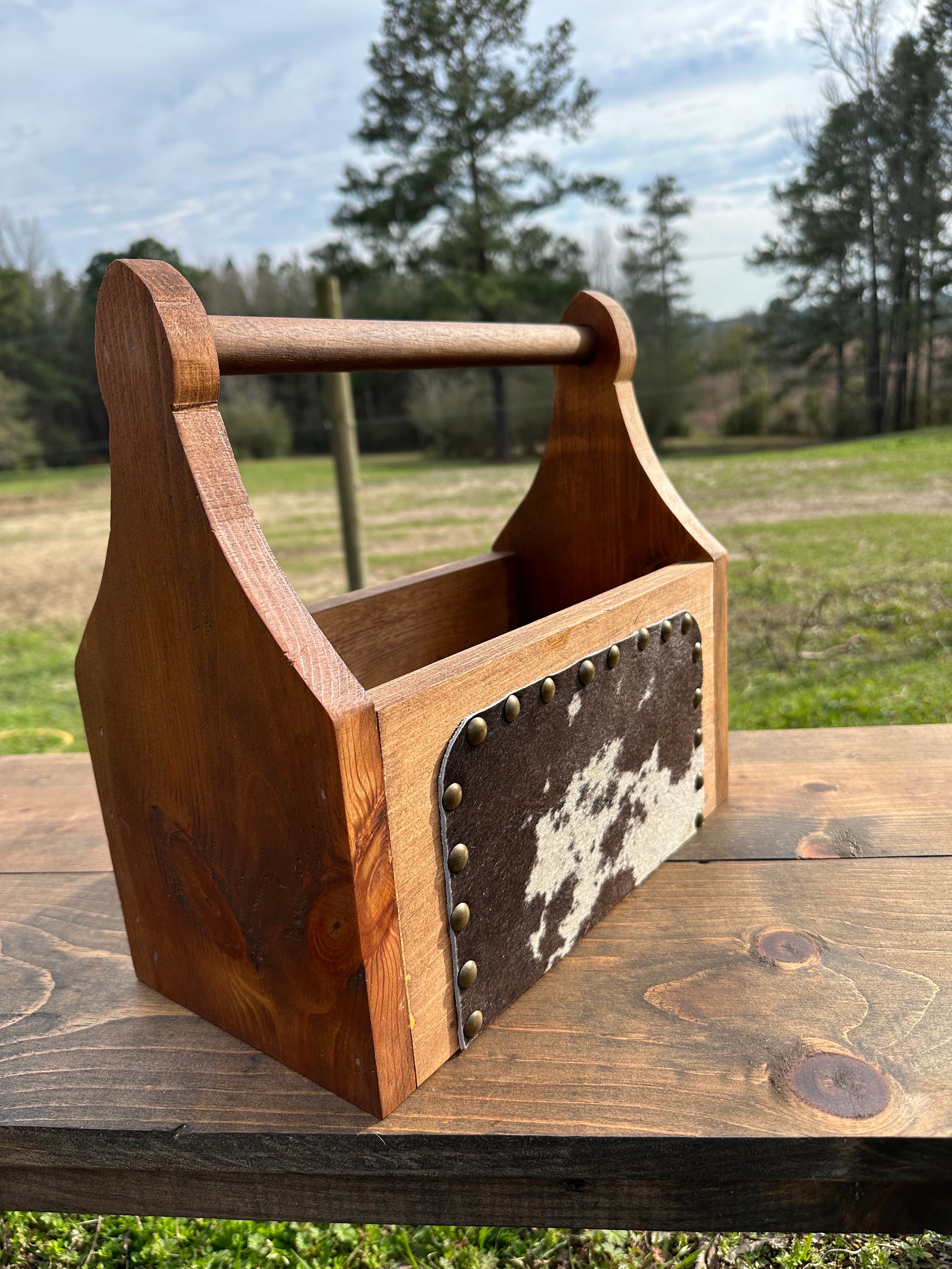 Grooming Caddy Cowhide Sides - Etsy