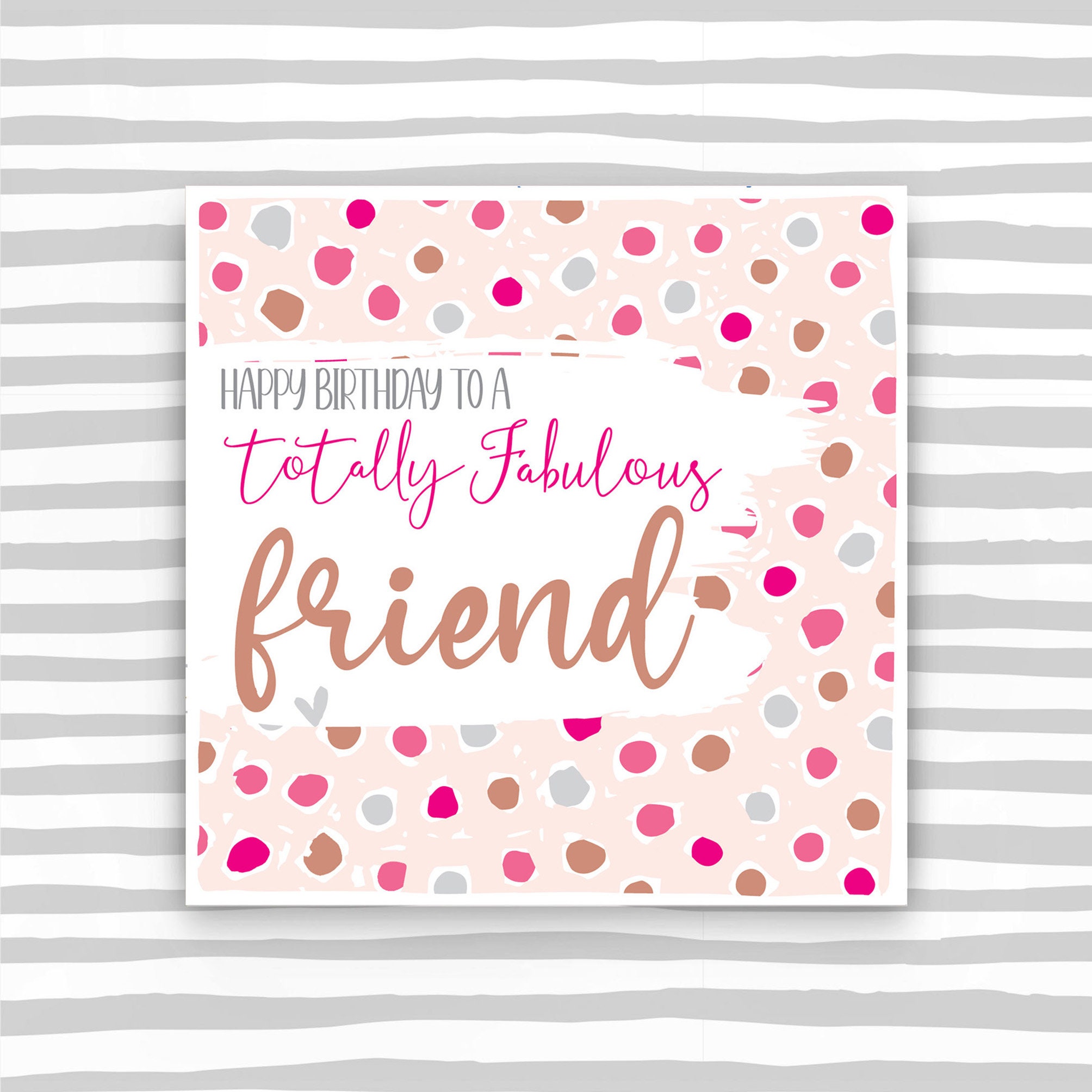 Happy Birthday to a Totally Fabulous Friend Card - Etsy UK