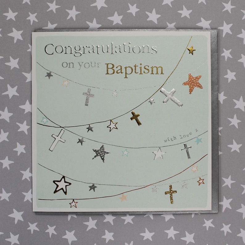 Baptism Card Congratulations on Your Baptism Card - Etsy
