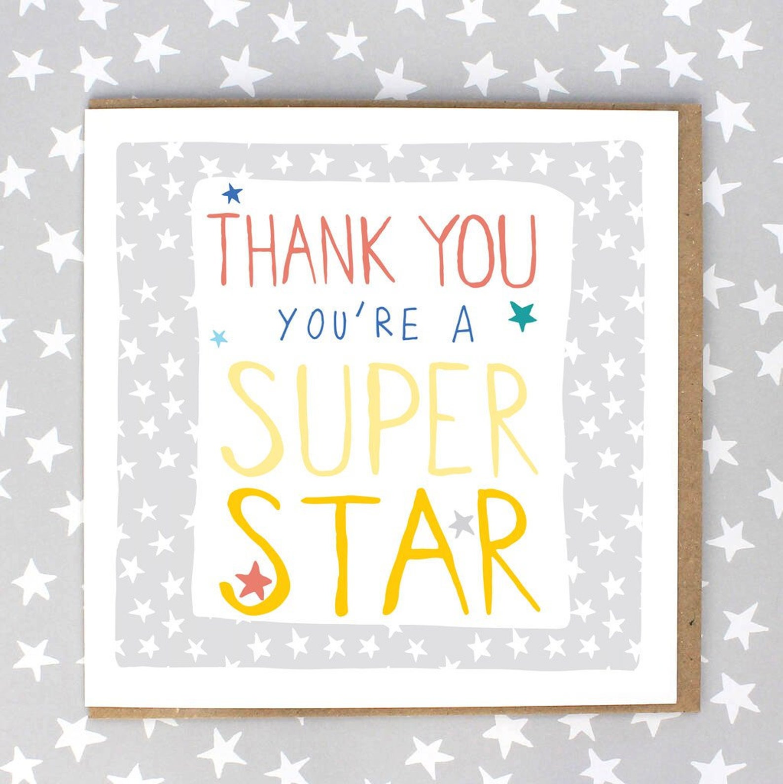 Thank You You're a Super Star IR176 | Etsy