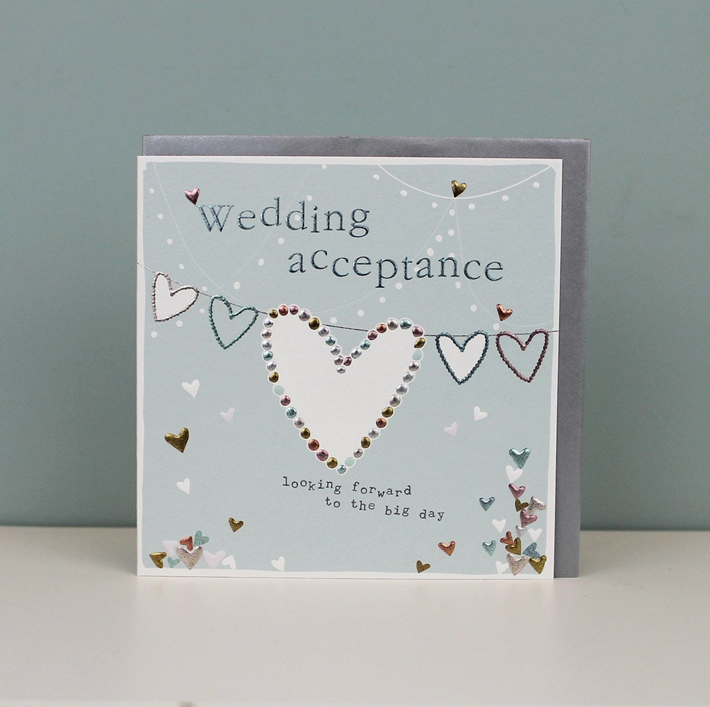 Wedding Acceptance Card Wedding RSVP - Etsy UK