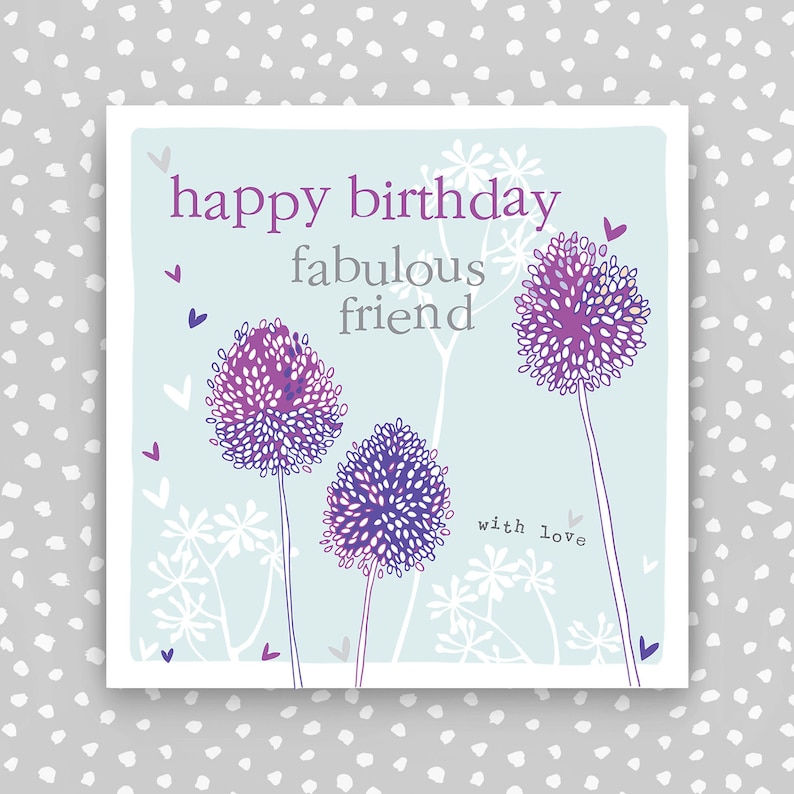 Happy Birthday Fabulous Friend Card - Etsy