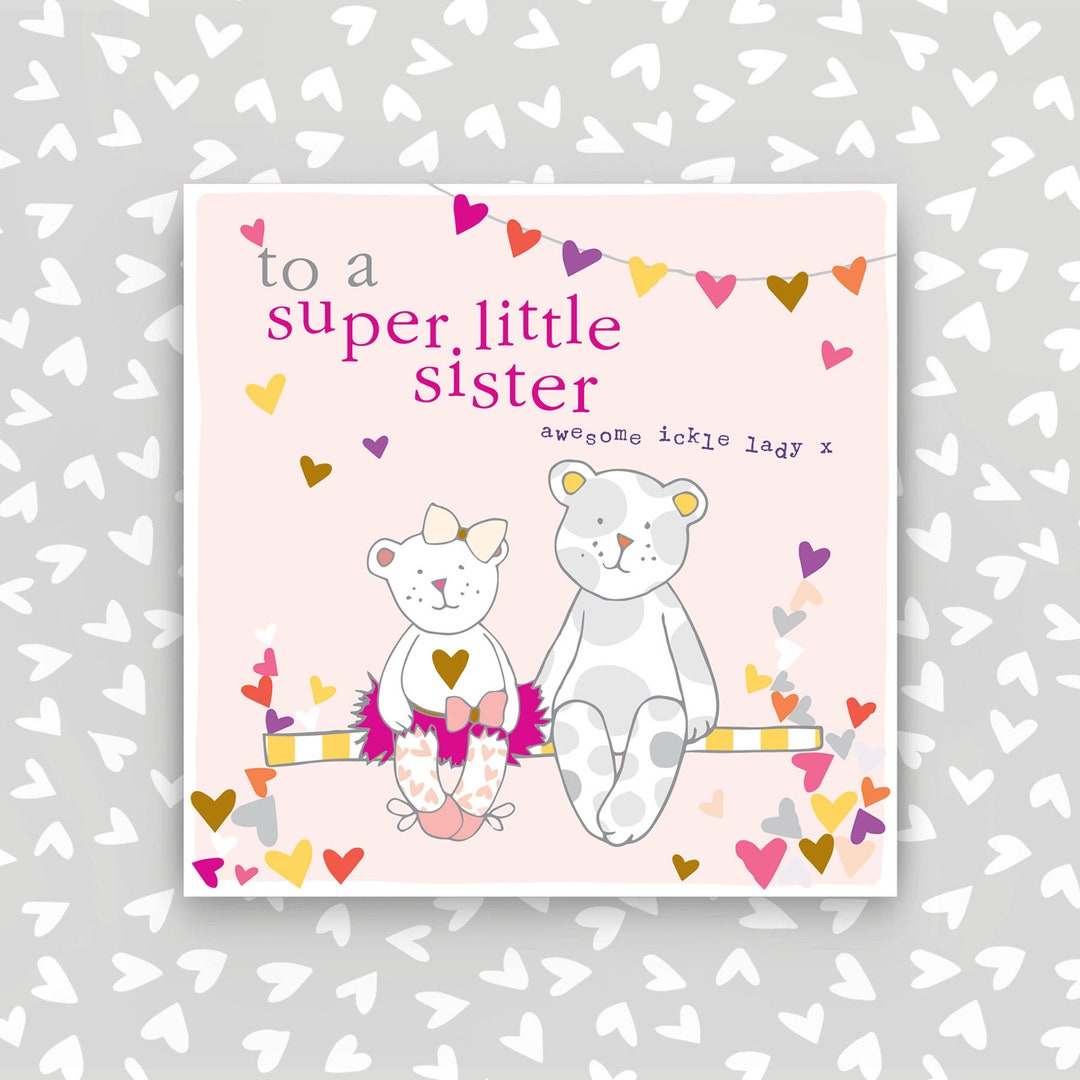Little Sister Birthday Card - Etsy