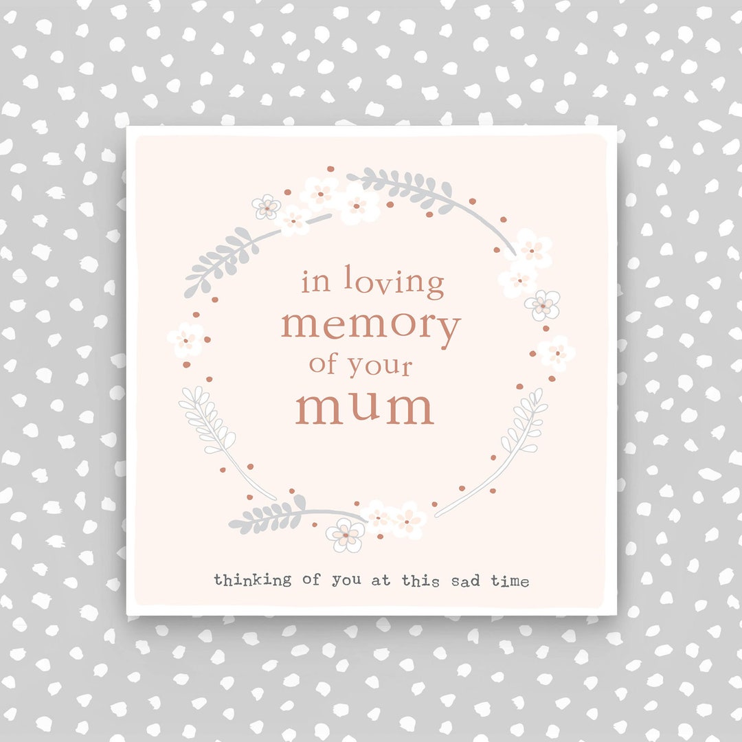 Mum Sympathy Card - Etsy