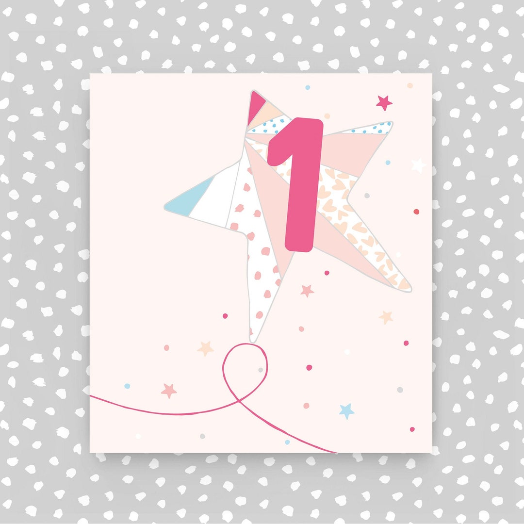 1st Birthday Card Age One Birthday Card for Boy or Girl - Etsy
