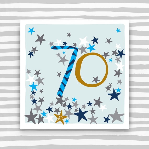 70th Birthday Card for a Friend - Etsy UK