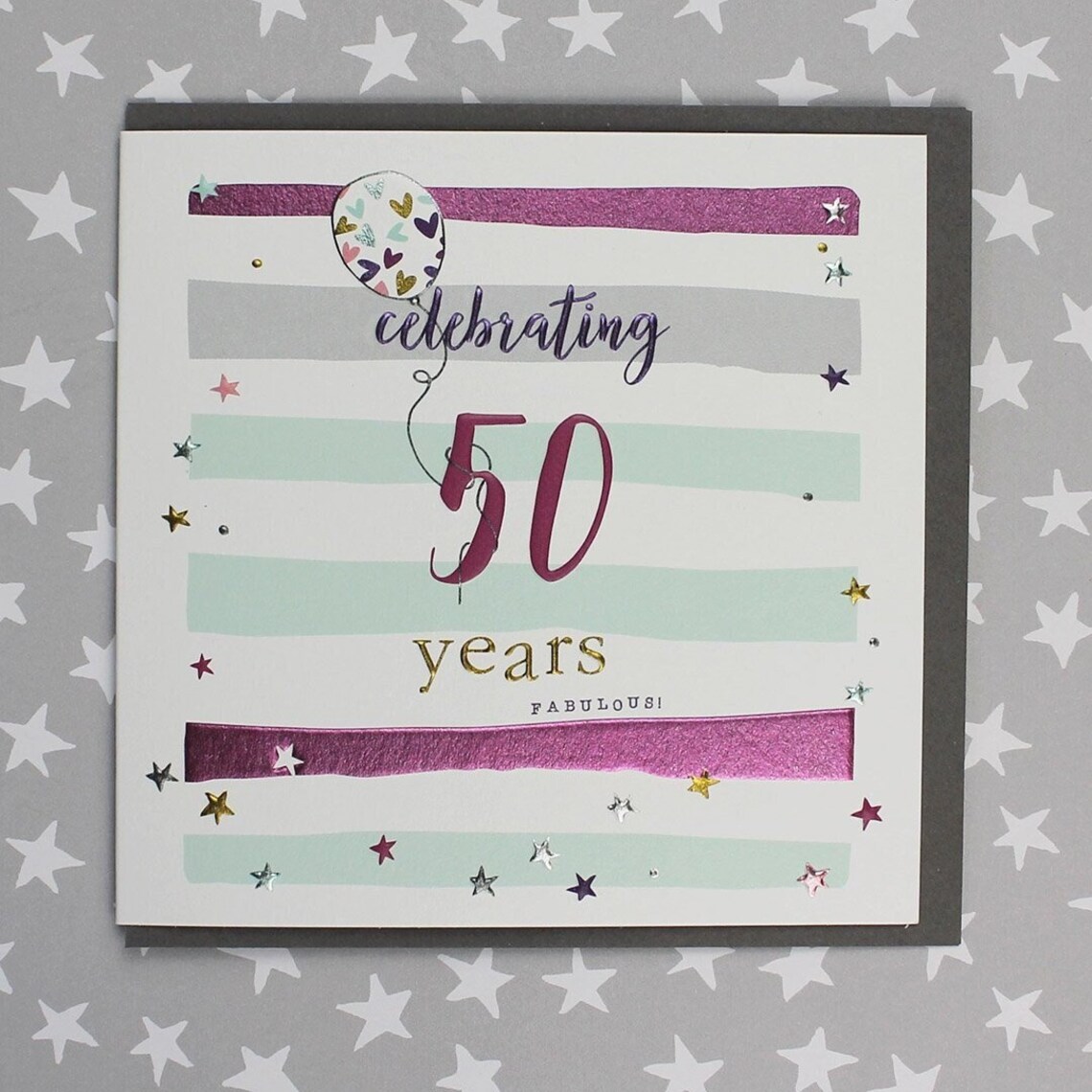 50th birthday Card Female Celebrating 50 years female | Etsy