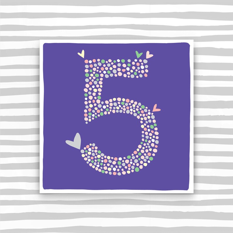 Age 5 Birthday Card - Etsy UK
