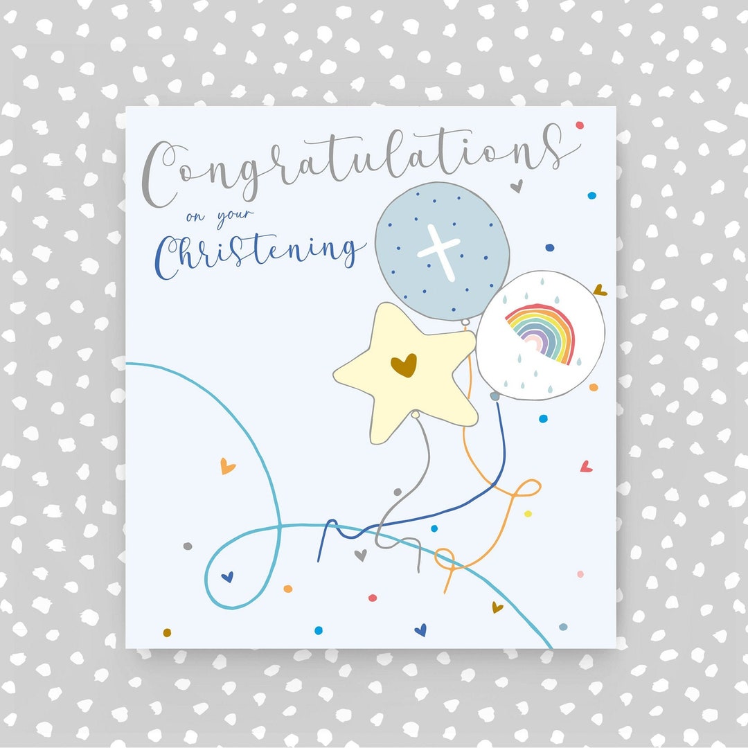 Congratulations on Your Christening Card - Etsy