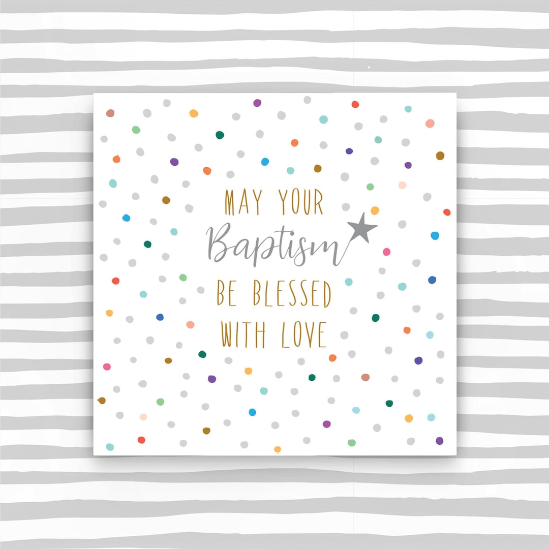 Baptism Card - Baptism Day Card - Happy Baptism Day Card - Etsy