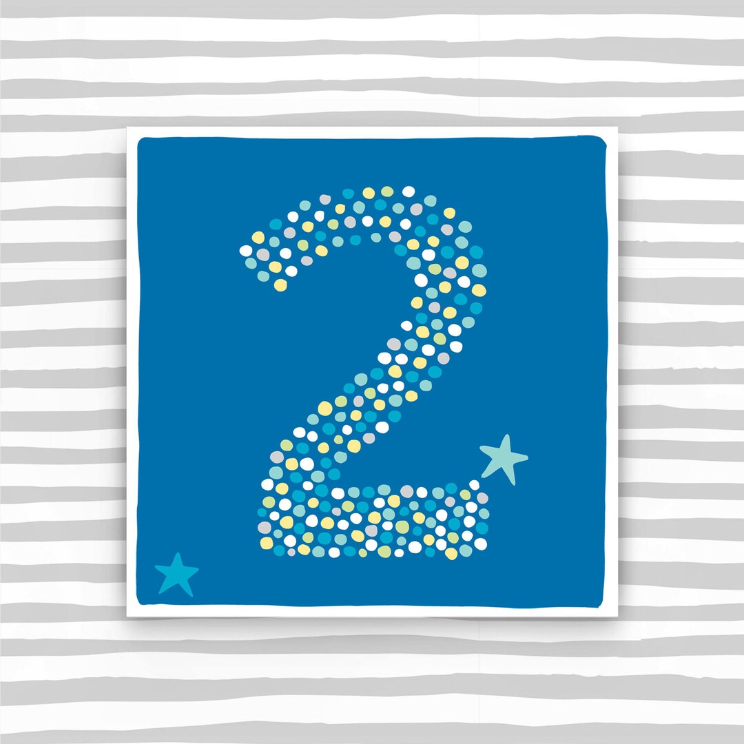 Age 2 Birthday Card - Etsy