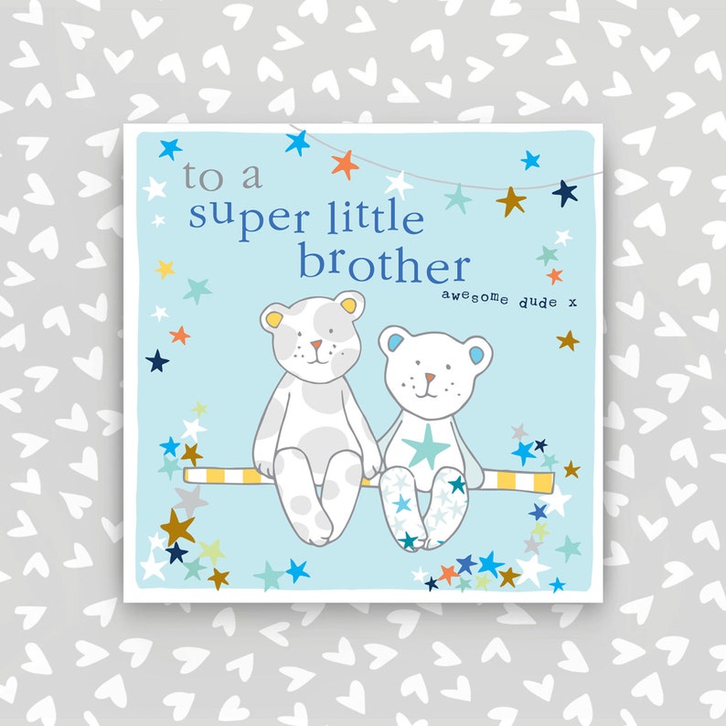 Little Brother Birthday Card Brother Birthday Card - Etsy