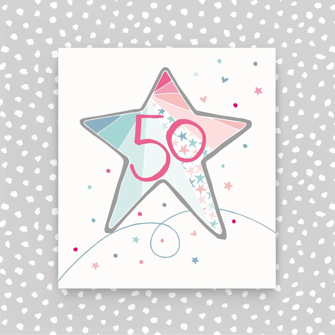 50th Birthday Card Age 50 Birthday Card - Etsy