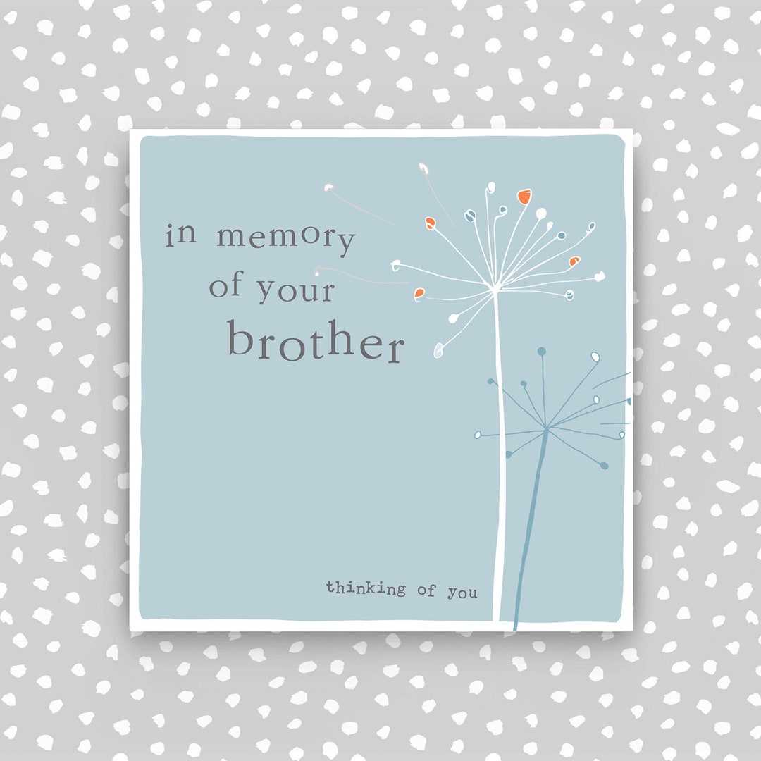 Brother Condolence Card- Sympathy Card - Etsy UK