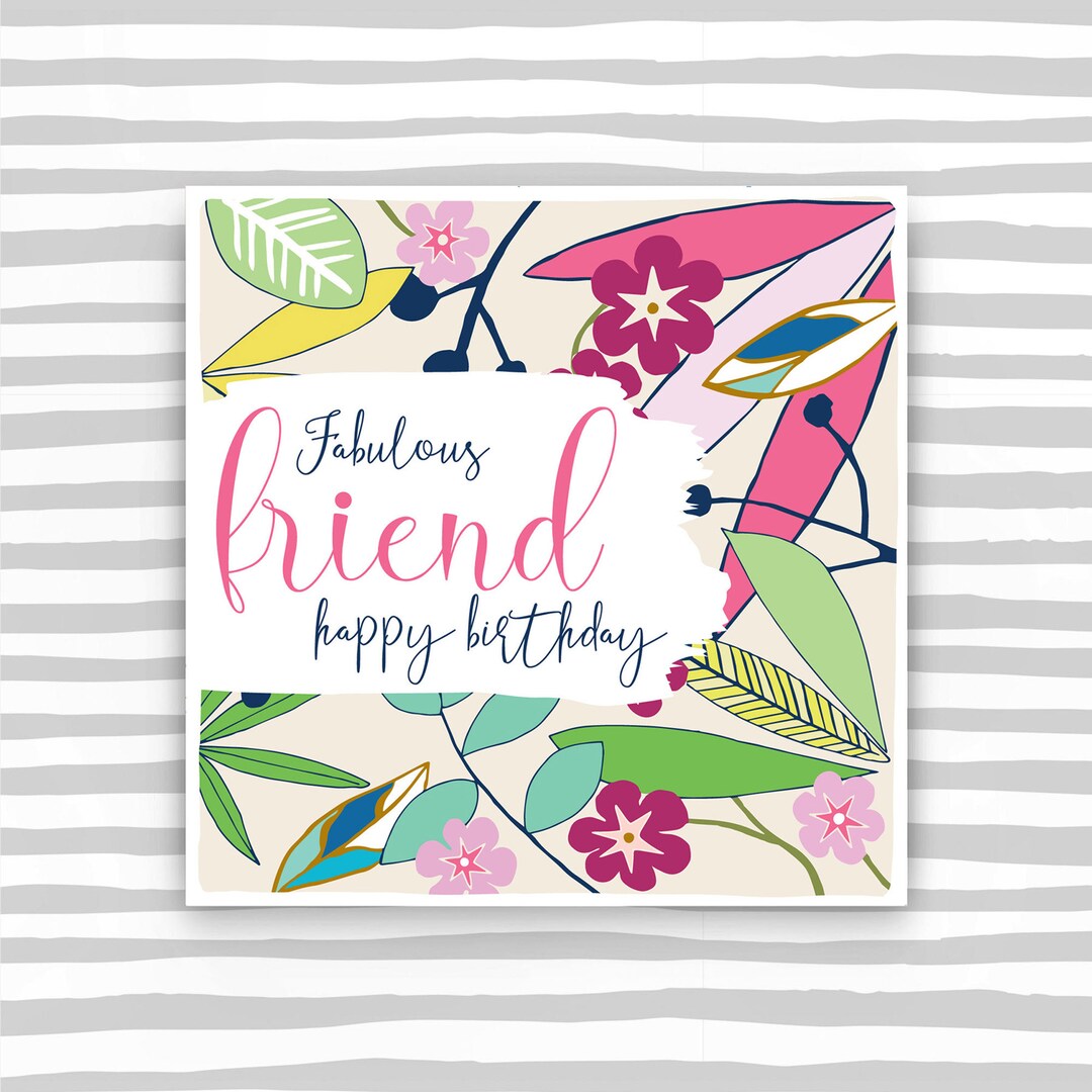 Fabulous Friend Birthday Card - Etsy.de