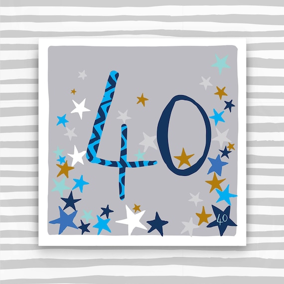 40th Birthday Card for Him - Etsy UK