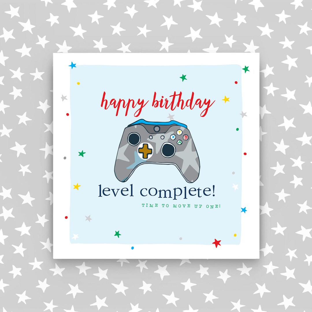 Child Happy Birthday Card Games Controller - Etsy