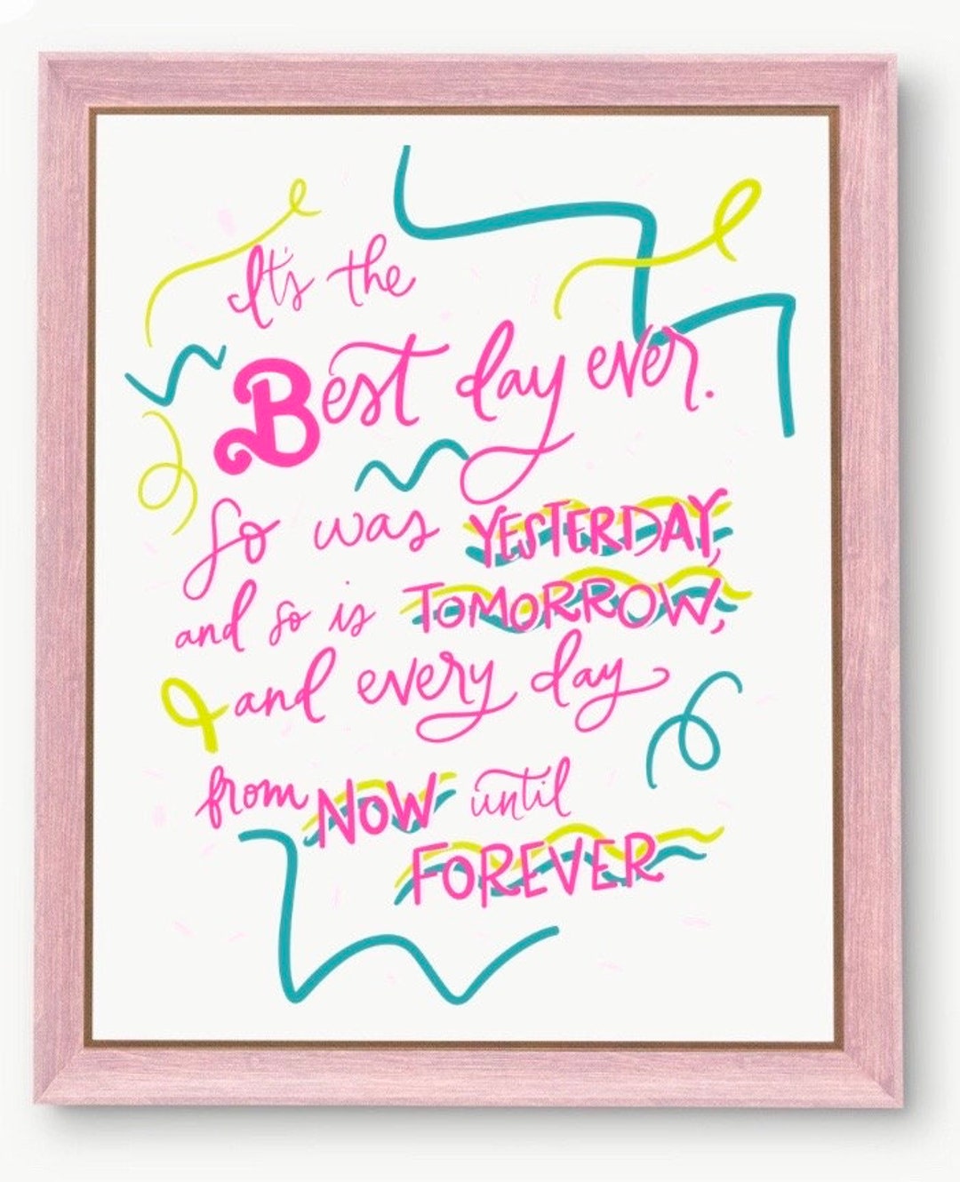 Barbie Calligraphy Wall Art Print Barbie Movie Quote Best - Etsy