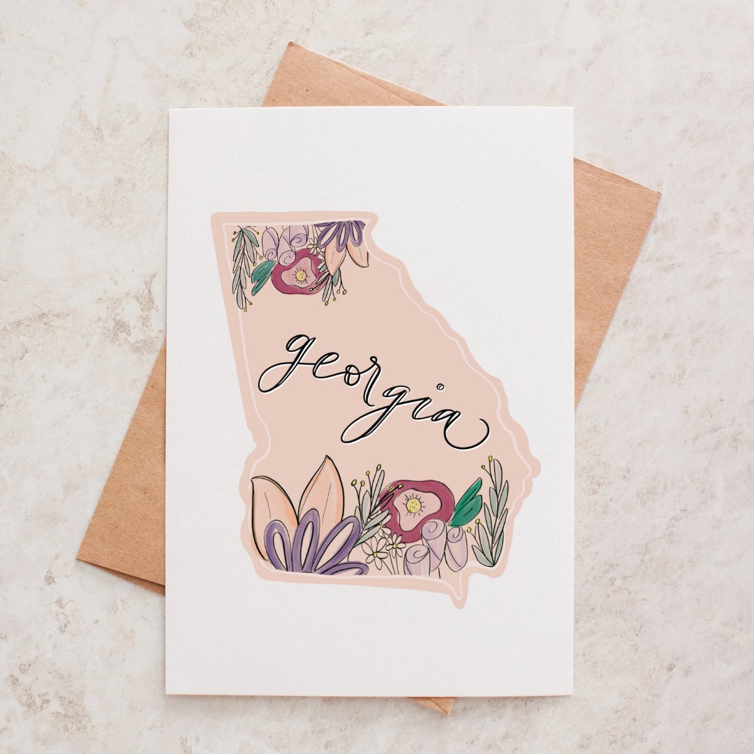 Georgia Calligraphy Art Print | Georgia Handlettered Art Print | Moved ...