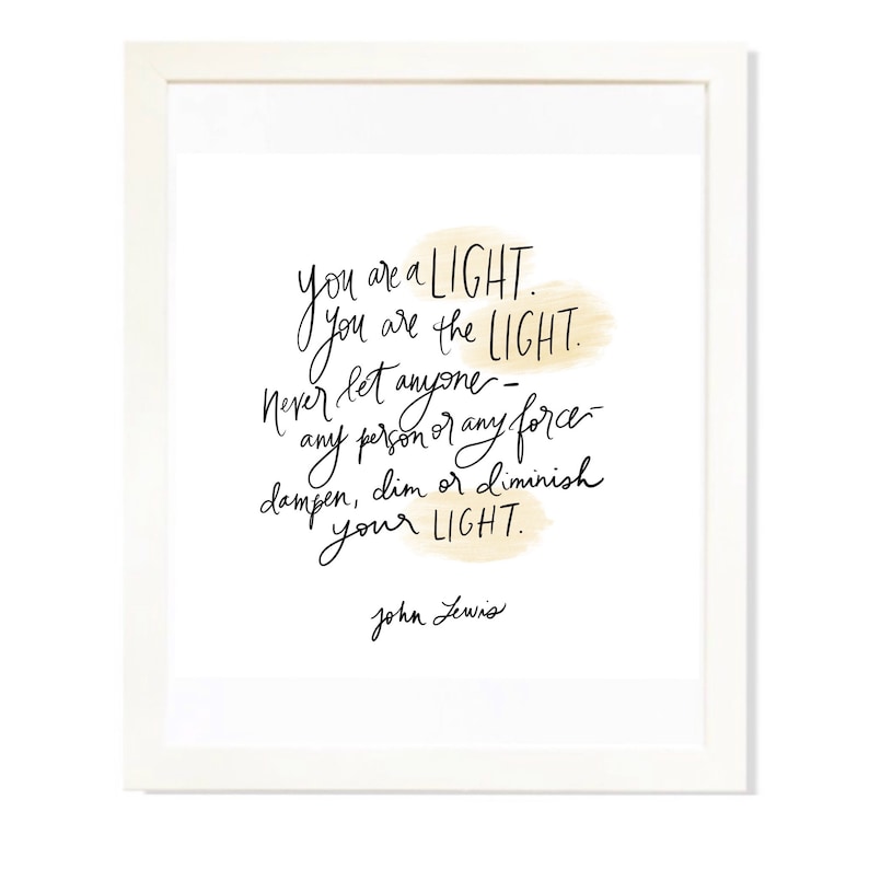 John Lewis You Are a Light Digital Print INSTANT DOWNLOAD - Etsy Ireland