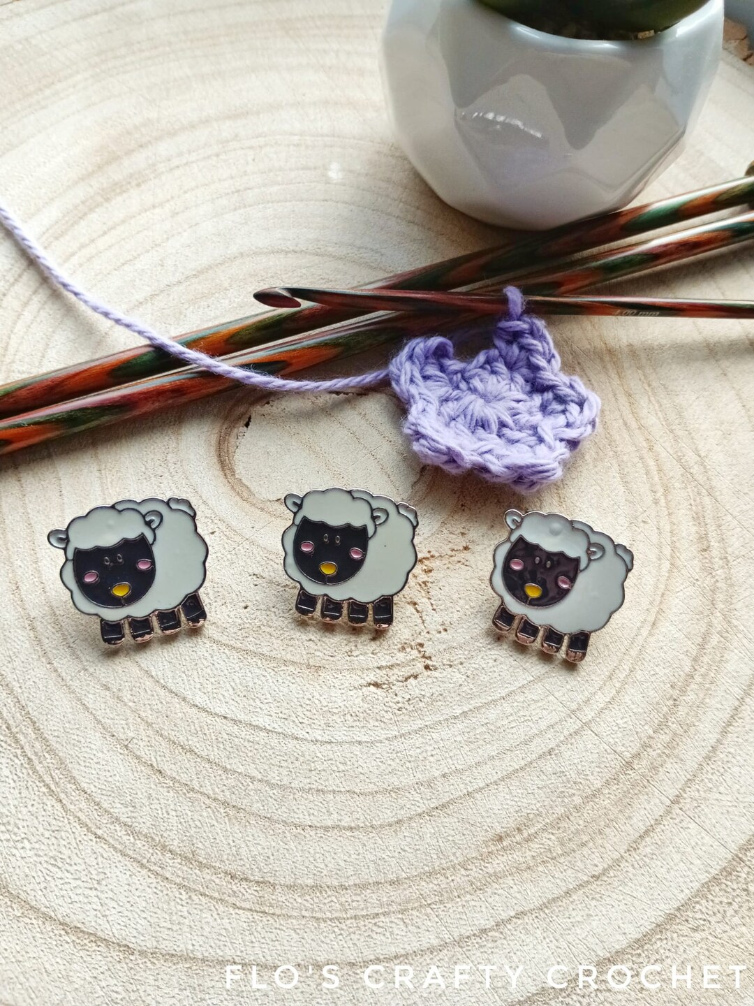 Sheep Pin Badge, Yarn Enamel Pin Badge, Metal Cute Kawaii Craft Gift ...