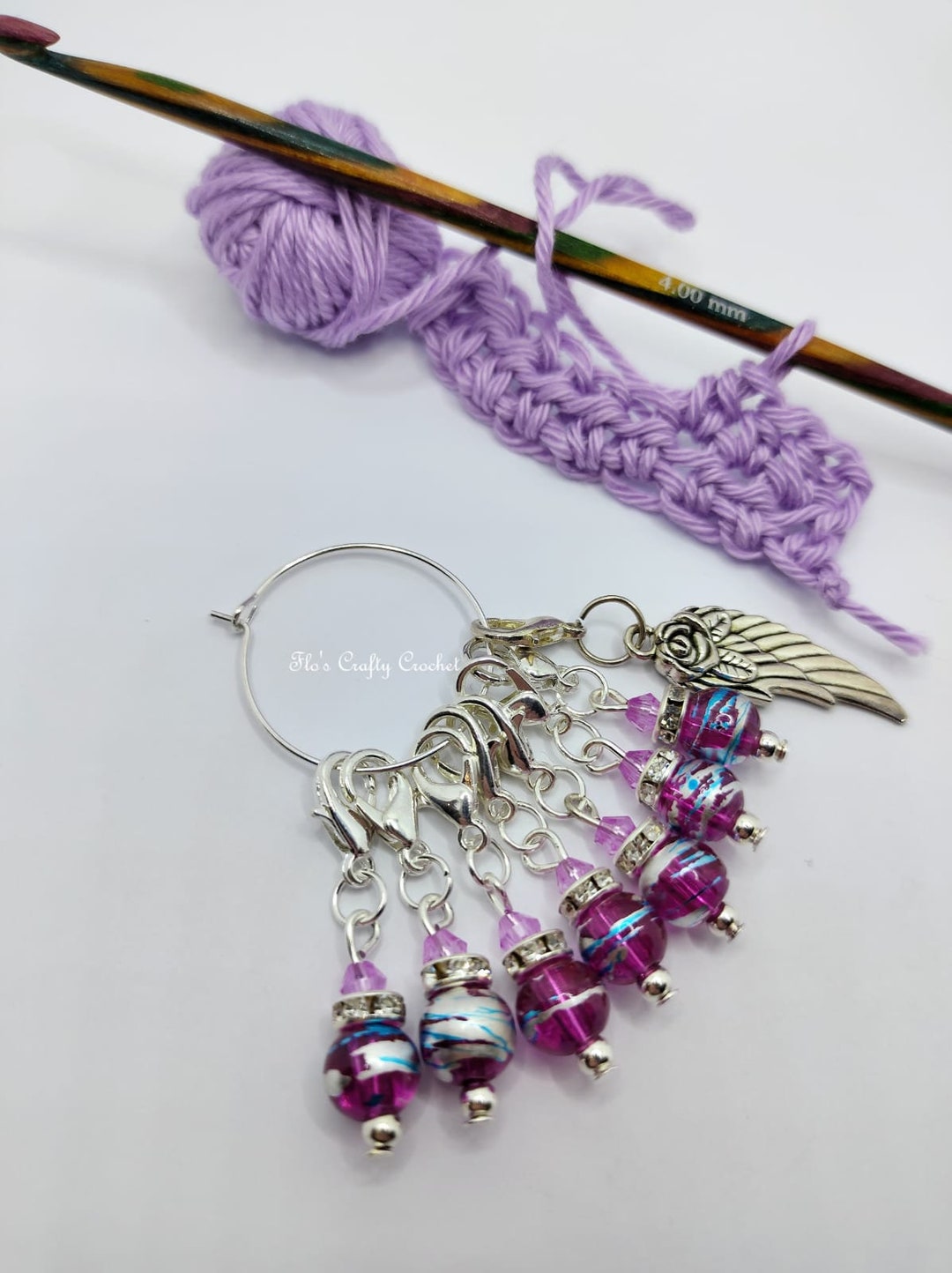 Stitch Markers | Wing, Feather and Pink | Crochet | Knit | Notions, Set ...
