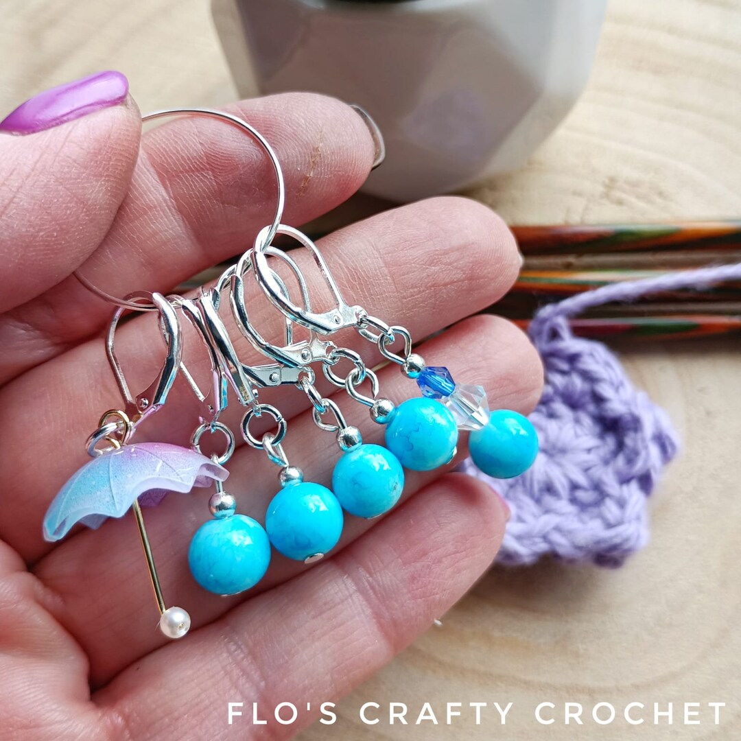 Stitch Marker Set, Raindrops, Crochet, Knitting, Notions, Flos Crafty ...
