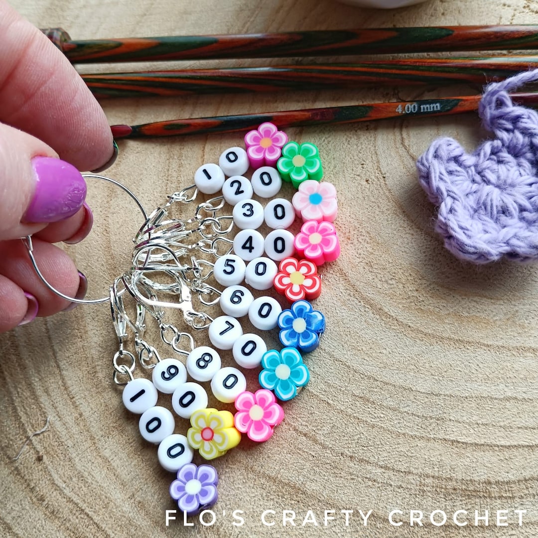 Flowers Row Counters | Stitch Counters | Crochet | Knitting | Fimo ...