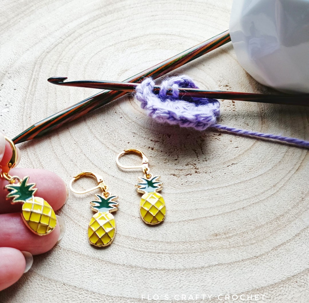 Pineapple Stitch Marker: Enamel Crochet Knitting Progress Keeper - Etsy