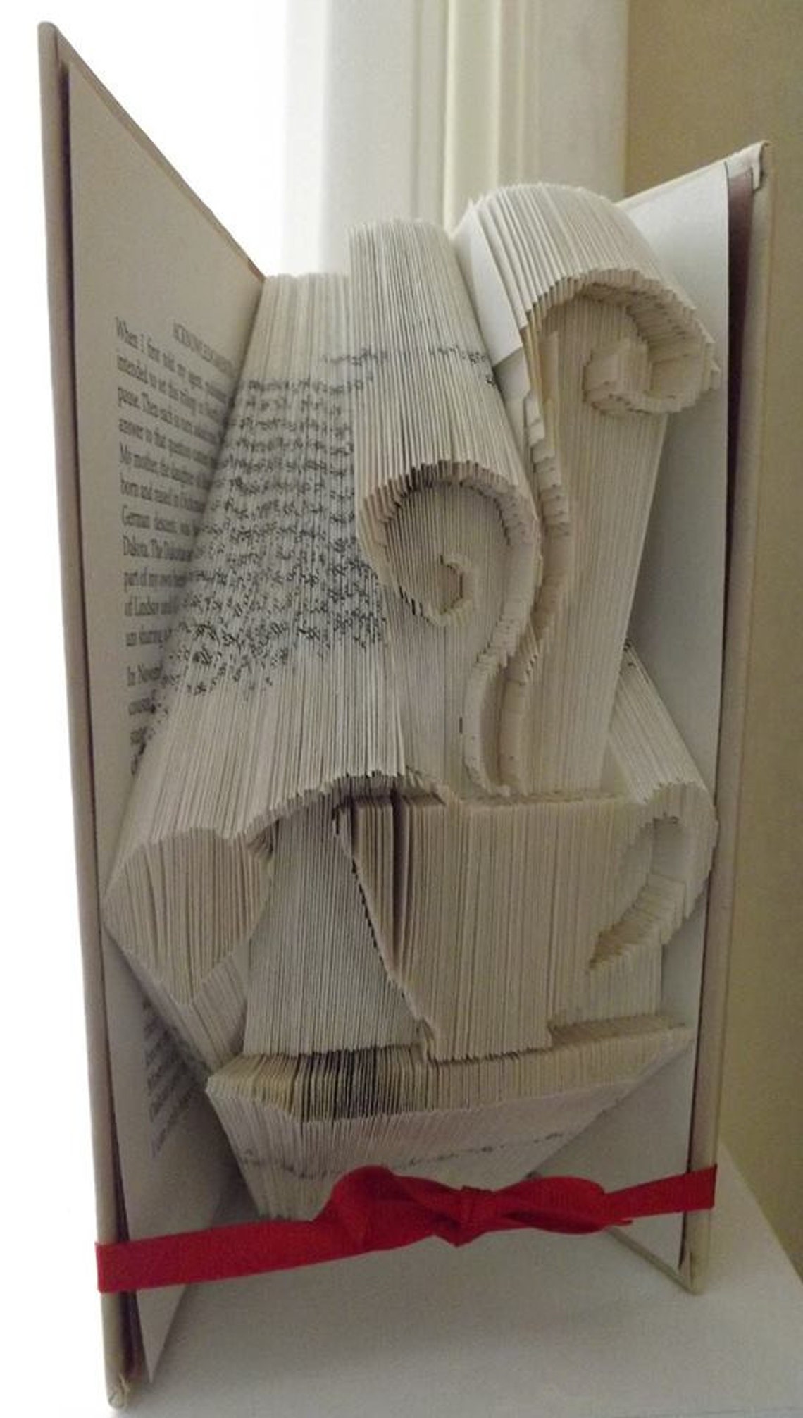 Folded Book Art Pattern Cup of Tea Pattern Book Folding | Etsy