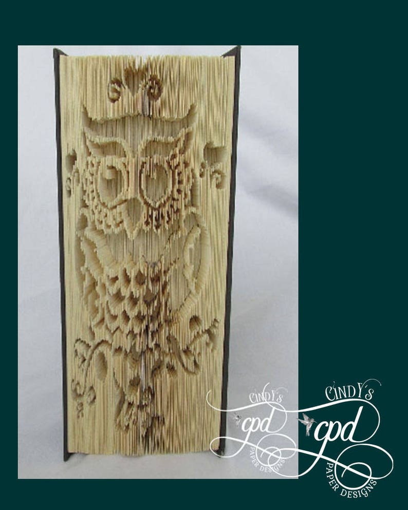 Folded Book Art Pattern Owl Fancy Pattern Owl Pattern Book - Etsy