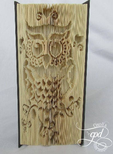 Folded Book Art Pattern Owl Fancy Pattern Owl Pattern Book - Etsy
