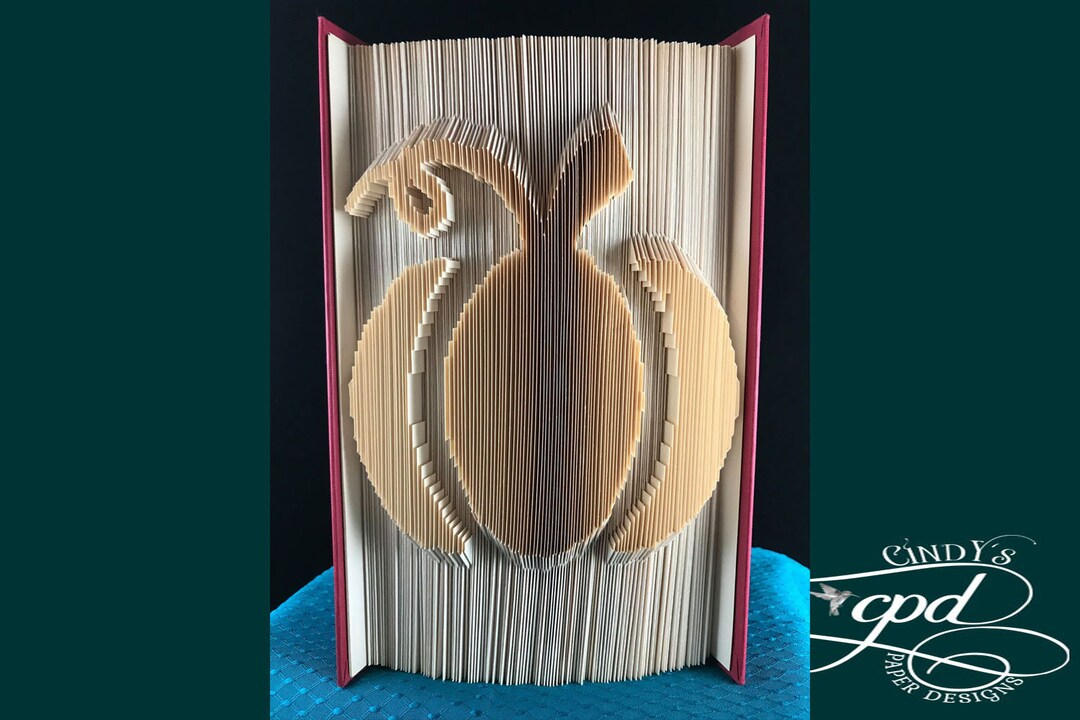Pumpkin Folded Book Art Pattern Home Decor Unique Gift Book - Etsy