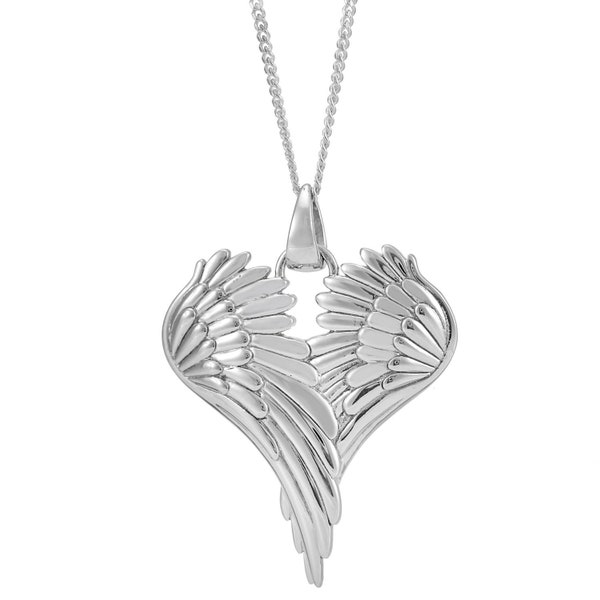 Angel Wing Necklace Heart - Etsy