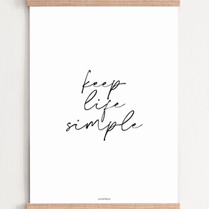 Keep Life Simple Poster - Etsy
