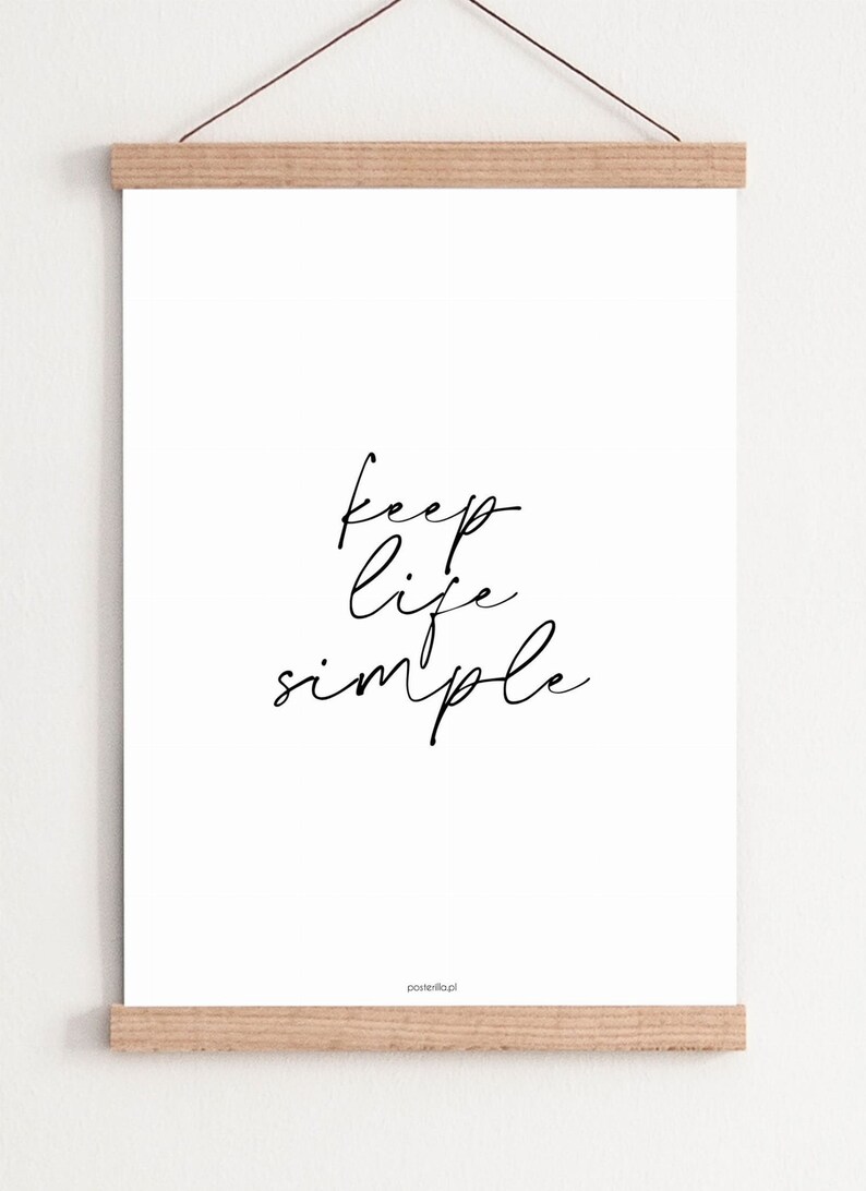 Keep Life Simple Poster - Etsy
