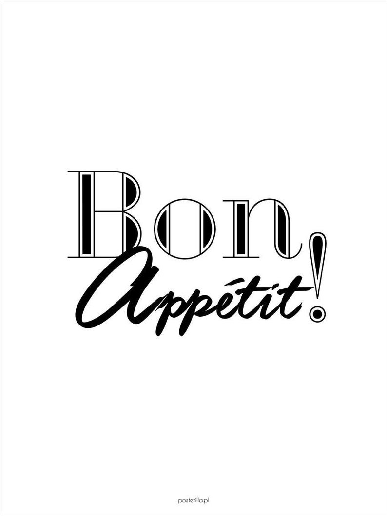 Bon Appetit Poster - Etsy