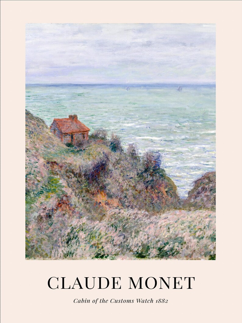 Claude Monet Cabin of the Customs Watch 1882 Poster - Etsy