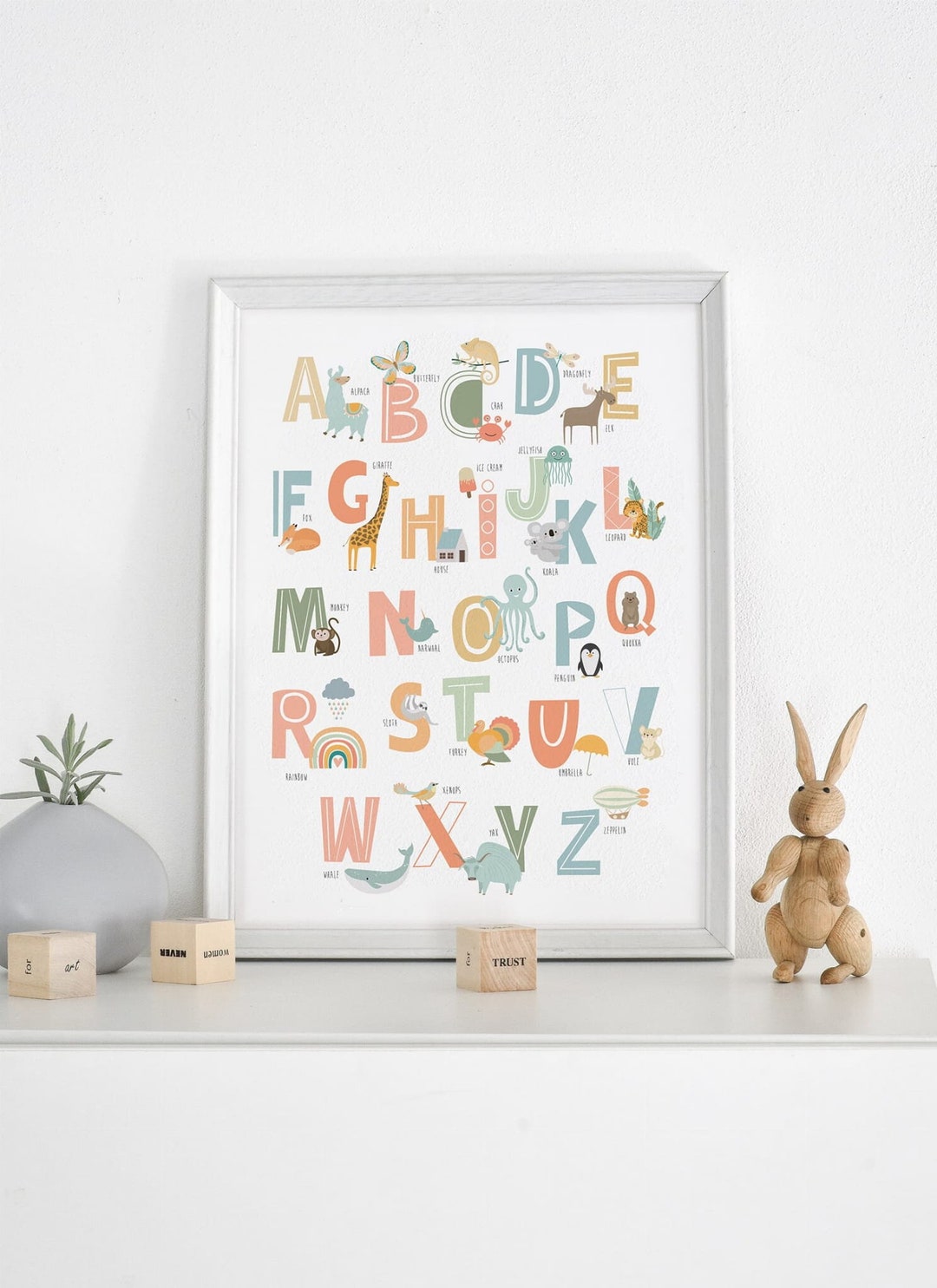 English Alphabet Poster - Etsy