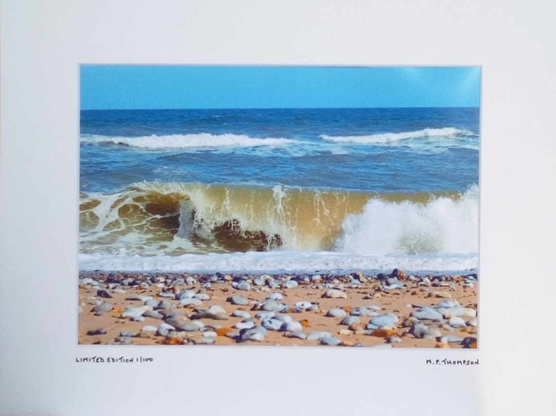 Sea Wave Print, Beach Photograph, Seascape View, Norfolk Coast, UK ...