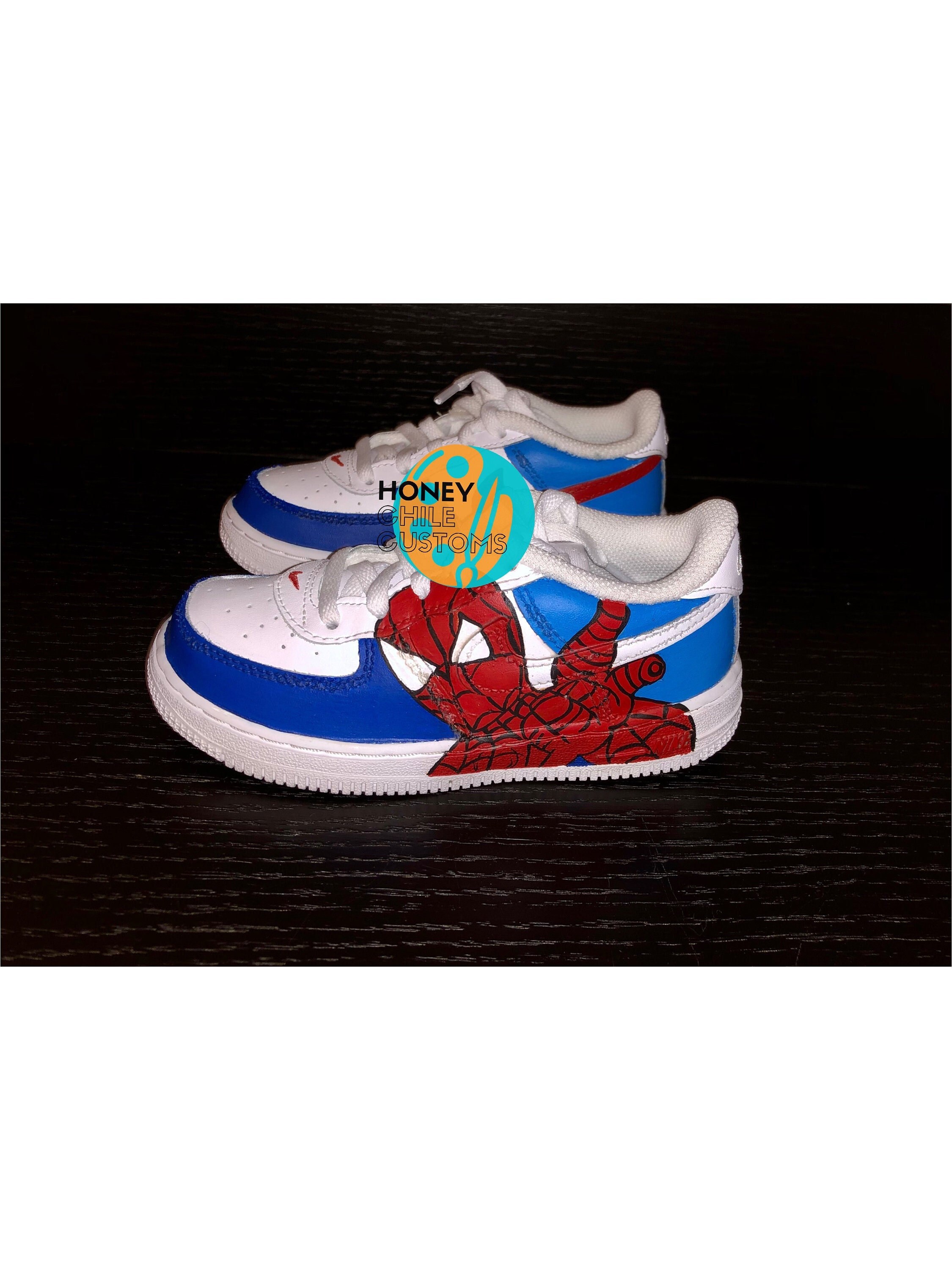 Custom Kid's Spider Themed Air Force 1s - Shoe for All Shoe Collecting ...