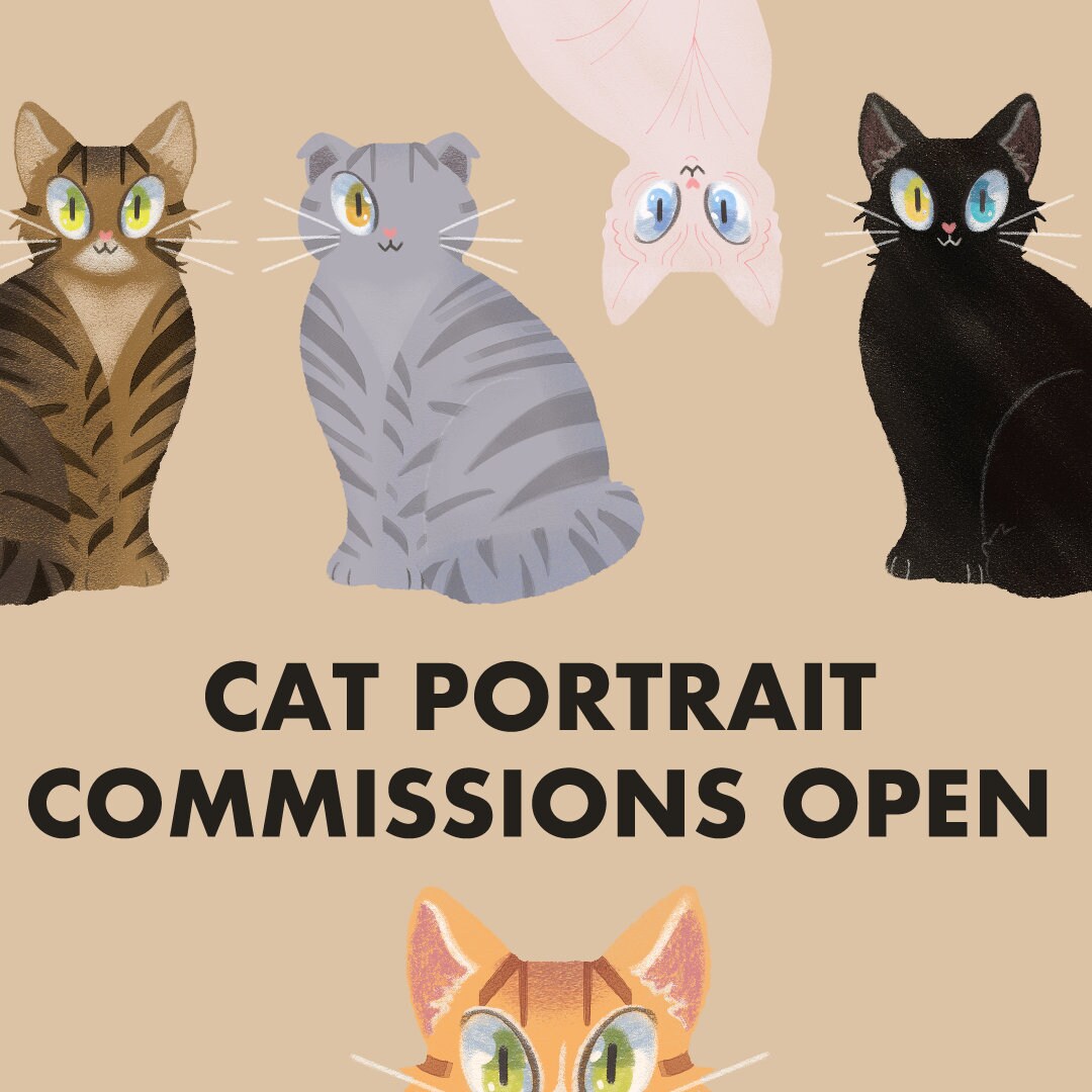 Custom Digital Cat Portrait, Pet Memorial Art (digital Download) - Etsy