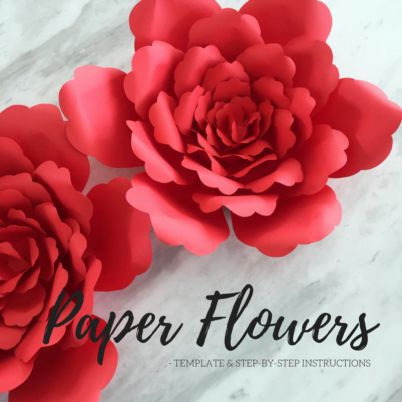 Paper Flower Template | Flower Template | Paper Flower Backdrop ...